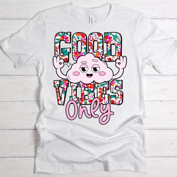 Tops | Good Vibes Only Shirt Retro Style Tshirt Hippie Good Vibes Shirt ...